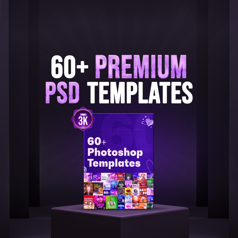 Buy 60+ Premium PSD Templates by Designer MyK on Selar