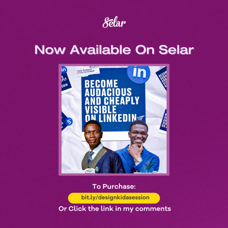 Buy BECOME AUDACIOUS AND CHEAPLY VISIBLE ON LINKEDIN by DesignKida on Selar