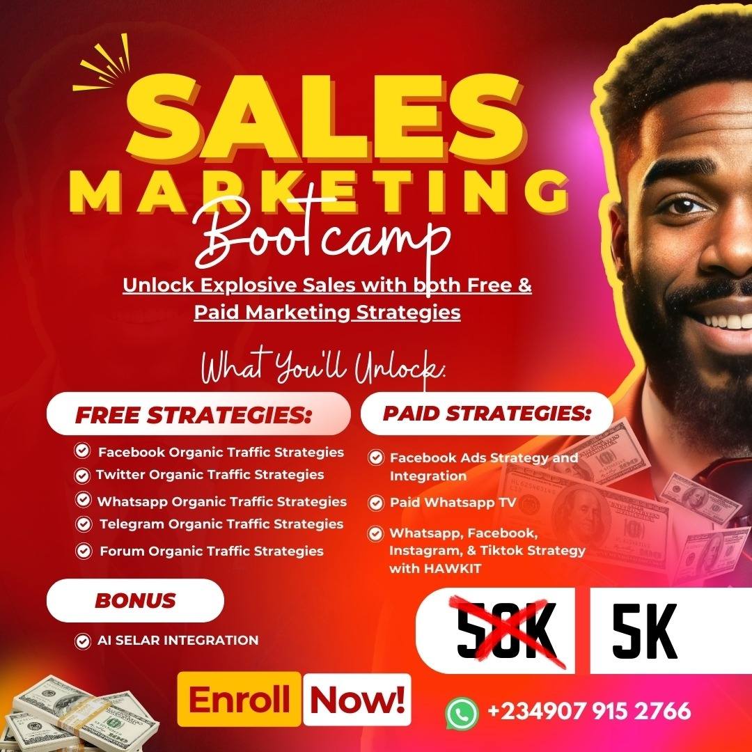 Buy EXPLOSIVE SALES MARKETING BOOTCAMP by Diggitech Academy on Selar