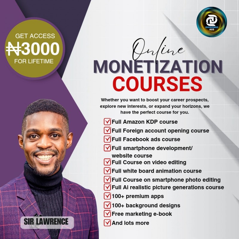 Buy Online Monetization Courses by DigiGenius Hub on Selar