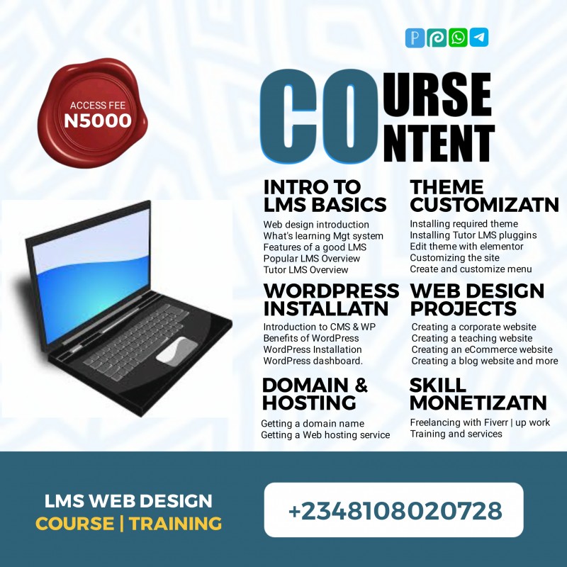 Buy Web Design (LMS) by Digismart Concept on Selar