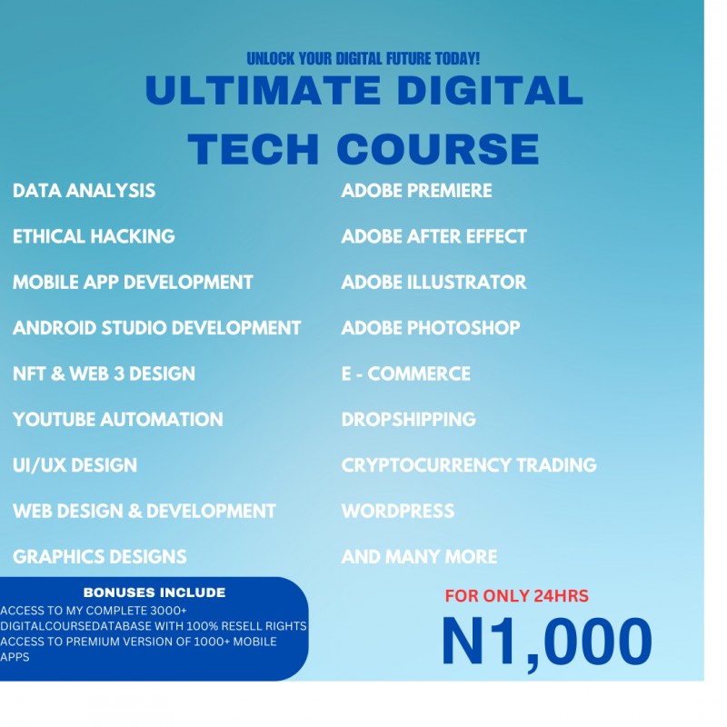 Buy ULTIMATE DIGITAL TECH COURSE by Digital Connect Hub on Selar