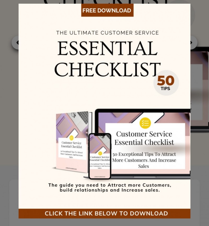 Get Customer Service Essential Checklist by Digitalbizsage Training on ...