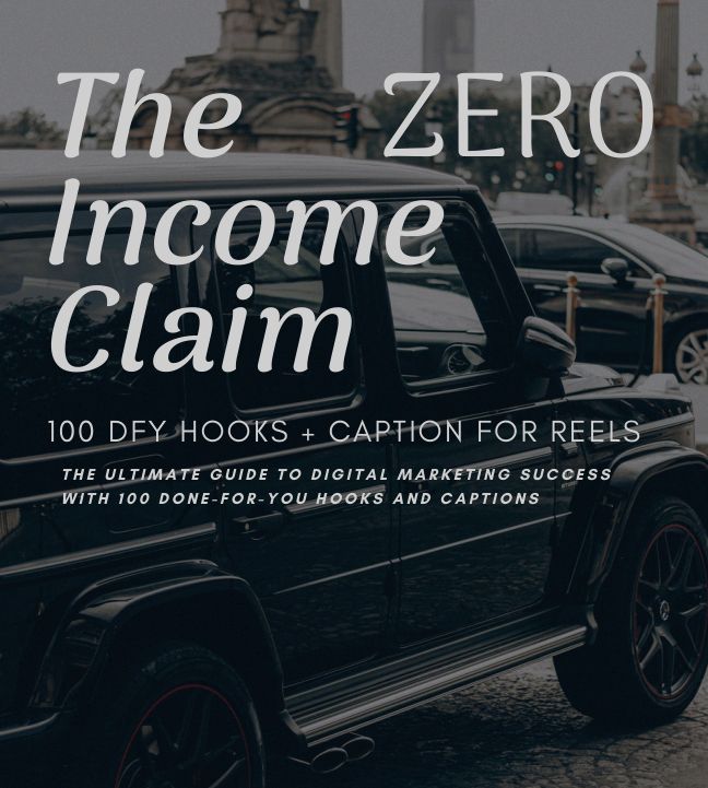 Buy Zero Income Claims 100 DFY REELS+CAPTIONS by Digitalwith.Jay on Selar