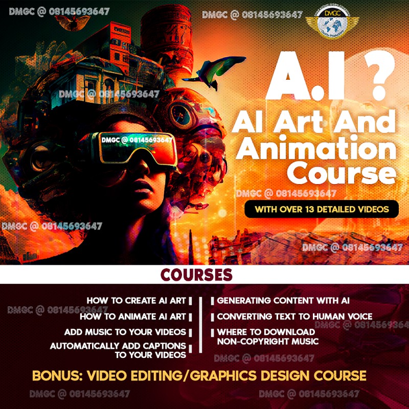 Buy AI ART AND ANIMATION COURSE by DMGC INVESTMENT LTD on Selar