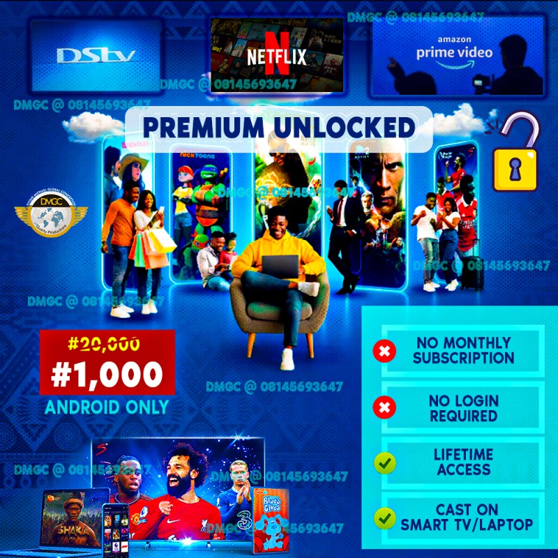 Buy DSTV AND NETFLIX PREMIUM by DMGC INVESTMENT LTD on Selar