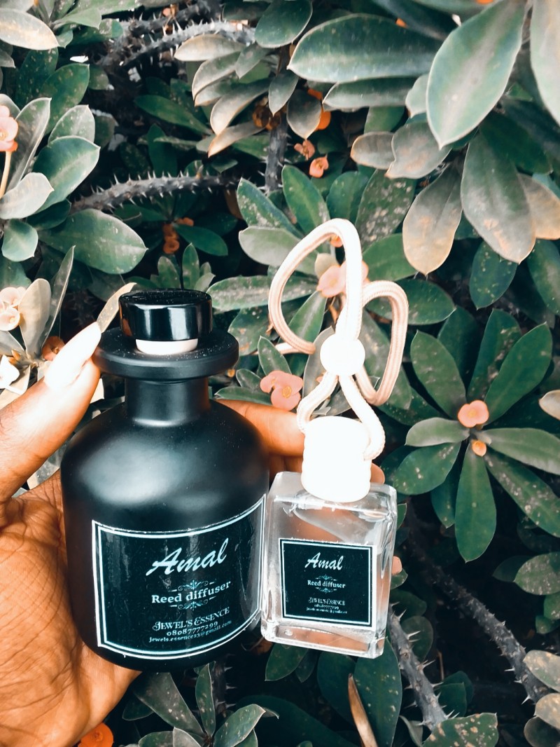 Buy Amal 100ml Reed Diffuser & 15ml mini Diffuser by Jewels Essence on Selar