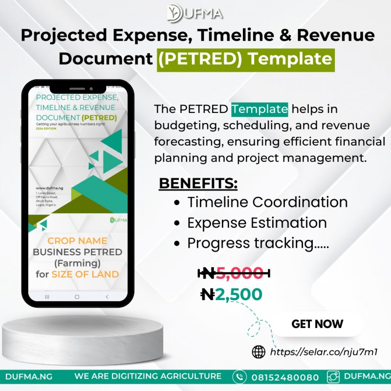 Buy DUFMA Projected Expense, Timeline and Revenue document (PETRED ...
