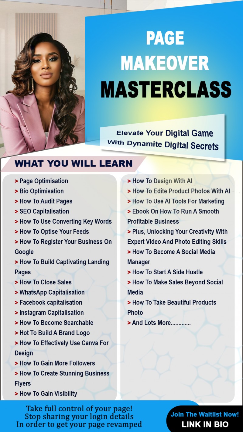 Buy PAGE MAKEOVER MASTERCLASS by Dynamite Digital Hub on Selar