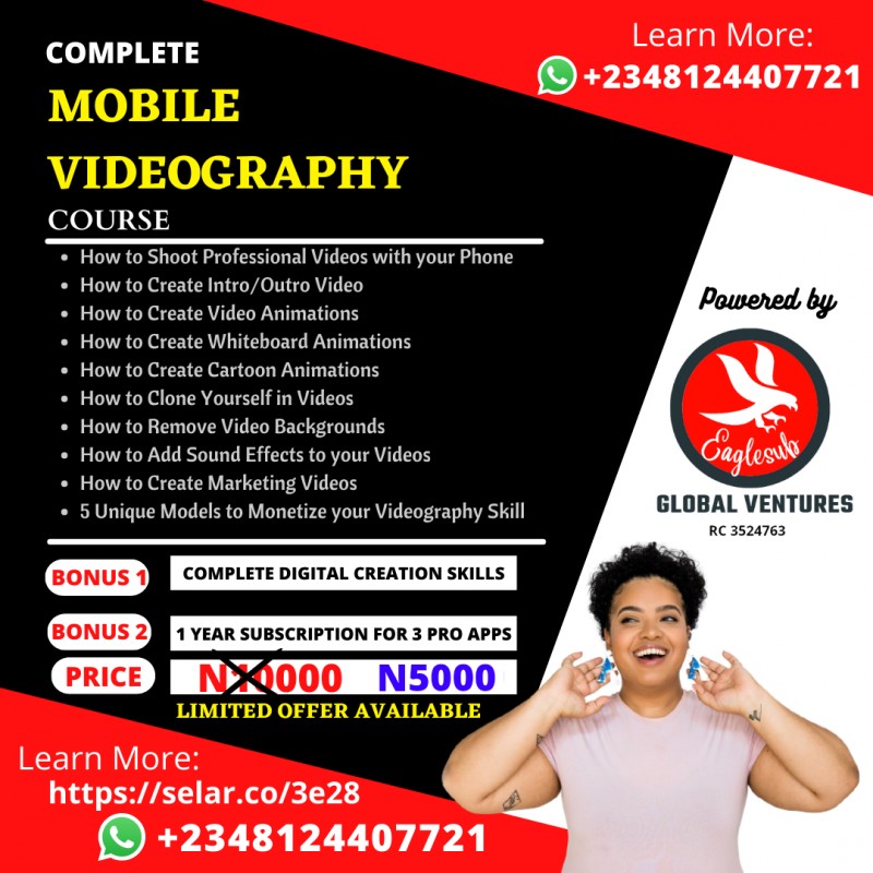 Buy Mobile Videography Course by Eaglesub Global on Selar