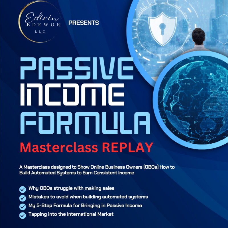 Buy Passive Income Formula Masterclass REPLAY by Edirin Edewor on Selar