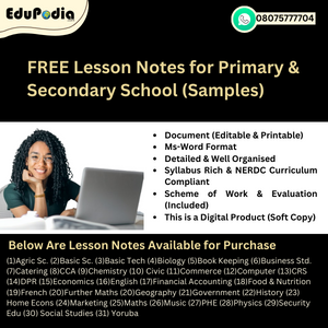Get FREE Sample of a Lesson Note for Primary and Secondary School by ...