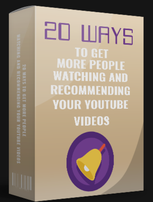 Buy 20 Ways to get more people watching and recommending by Som ...