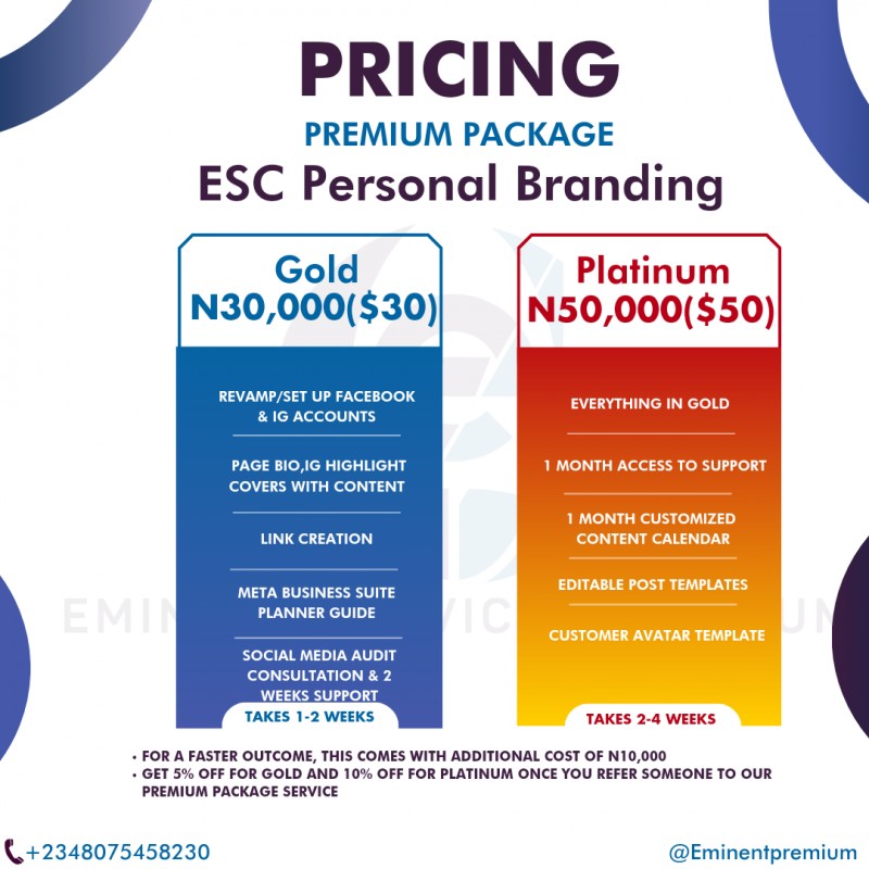 Buy Premium Platinum by Eminent Services Consults on Selar