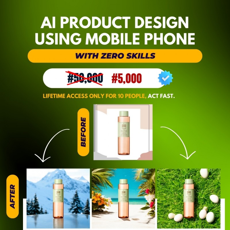 Buy AI PRODUCT DESIGN WITH SMARTPHONE. by DIGITAL STORE TV on Selar