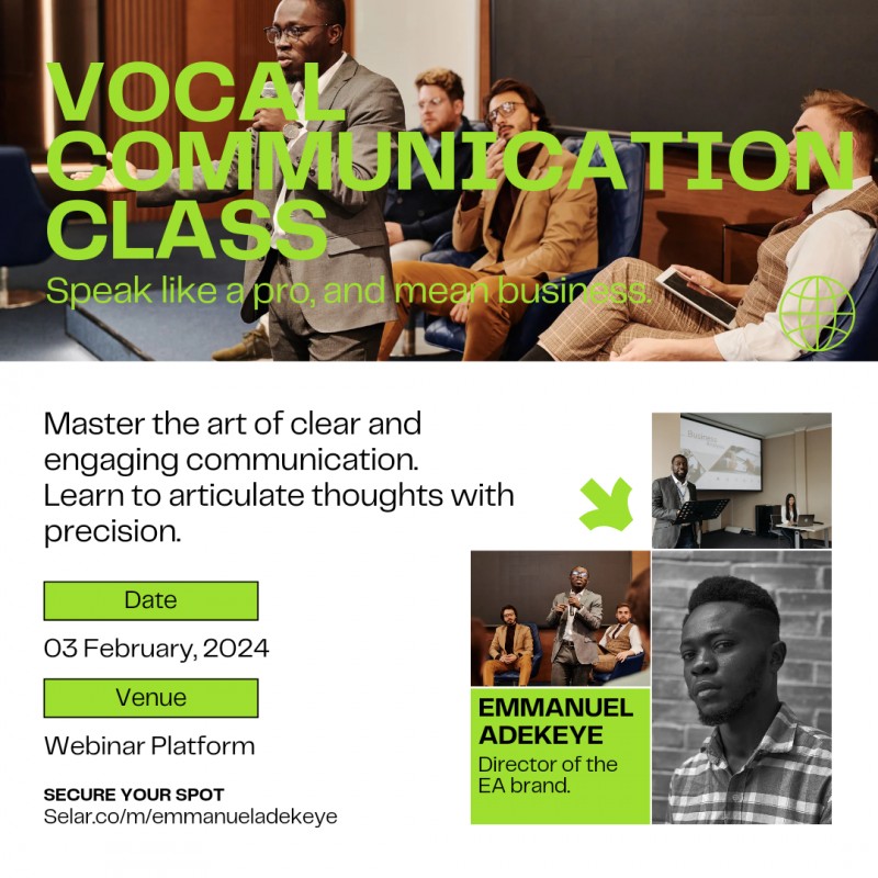 Buy VOCAL COMMUNICATION CLASS by Emmanuel Adekeye on Selar