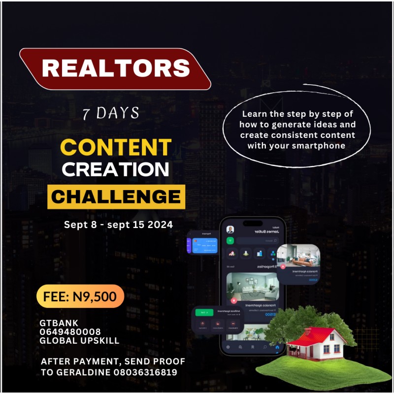 Buy 7 Days Realtors Content Creation Challenge 1.0 by Emmanuel Ejike on ...