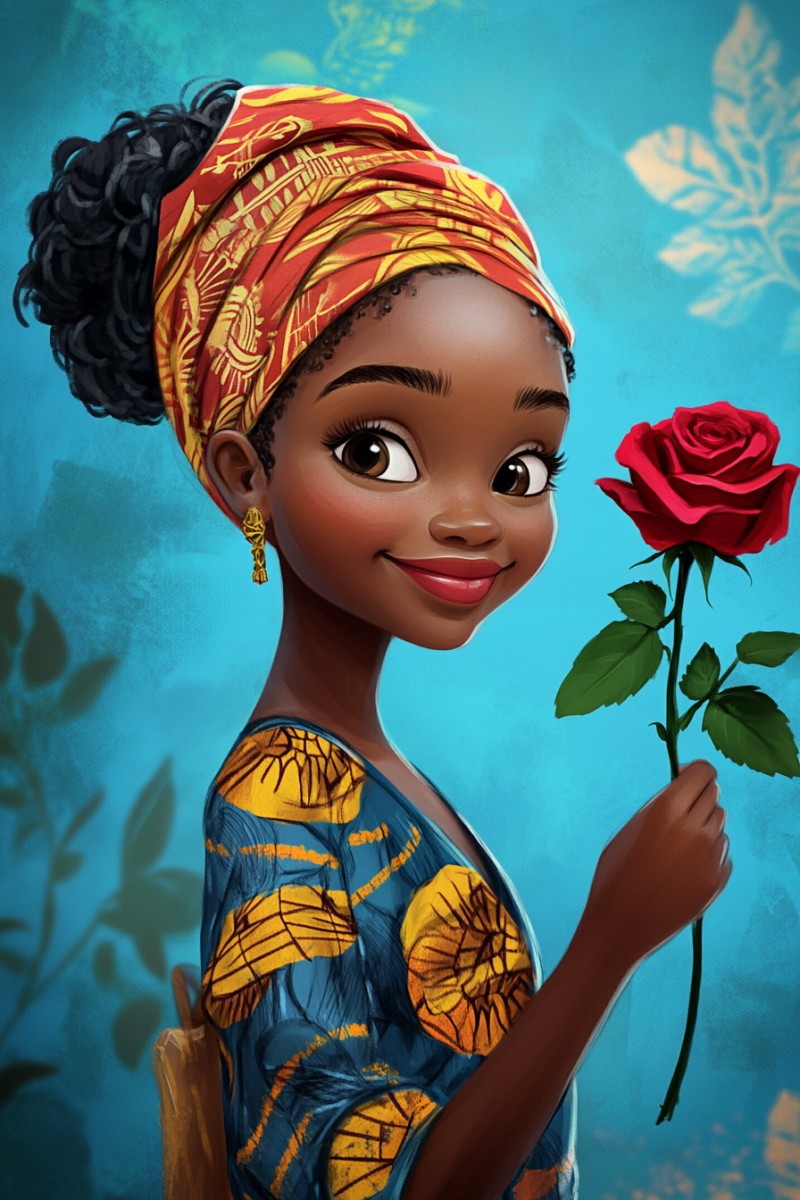 Buy Red rose 3 by The Motherland AI Art on Selar