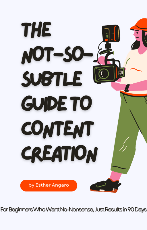 Buy Not-so-subtle guide to content creation for beginners by Esther ...