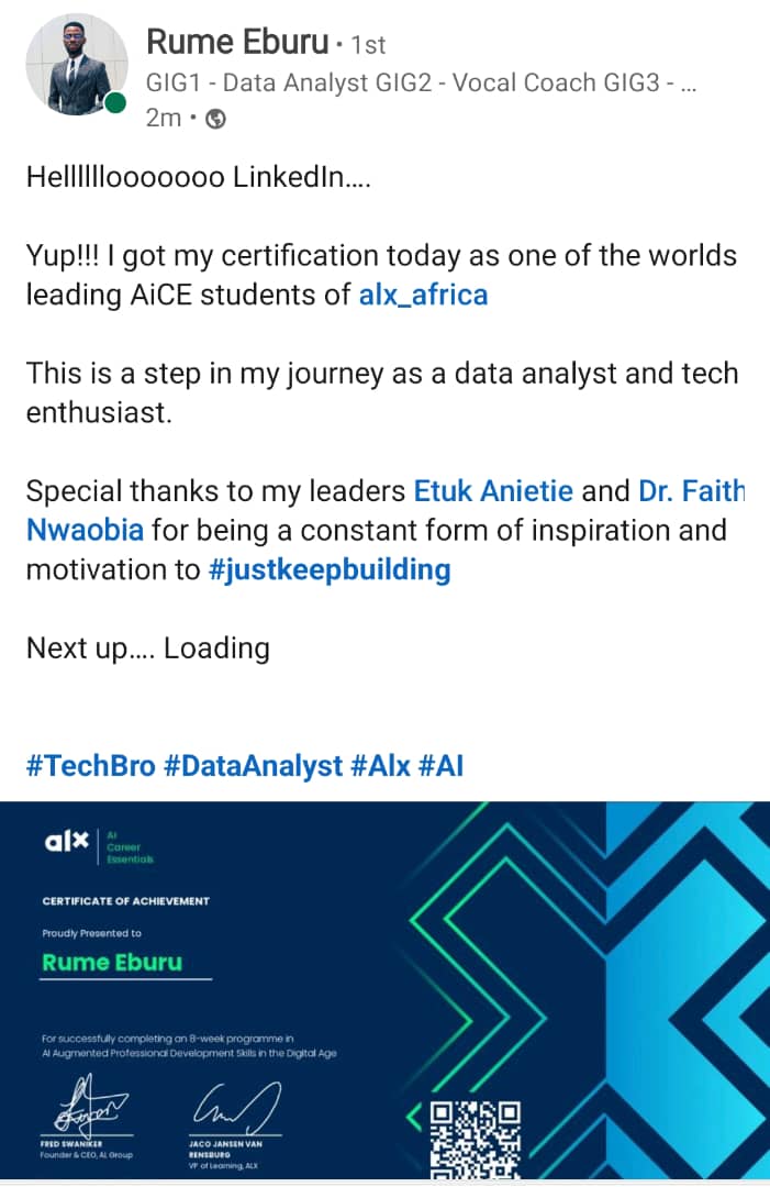 Buy Anietie Etuk Data Analytics Mentorship Program (DAMP) by Anietie Etuk on Selar