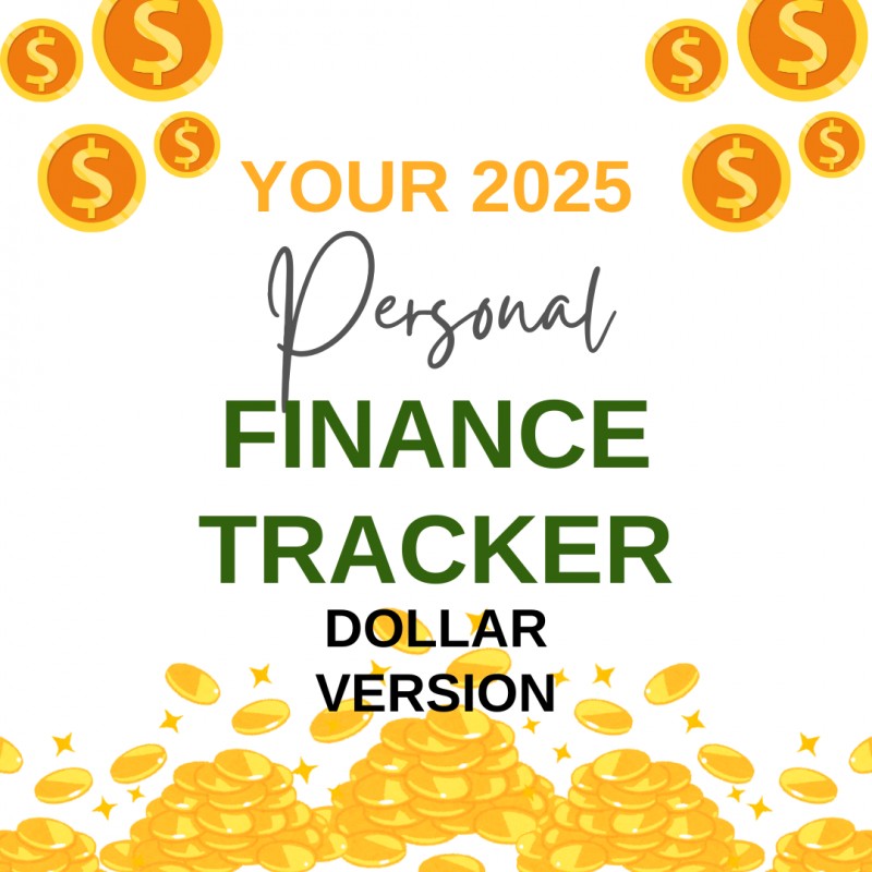 Buy Simple Personal Finance Tracker 2025 (Dollars) by Everything Etse ...