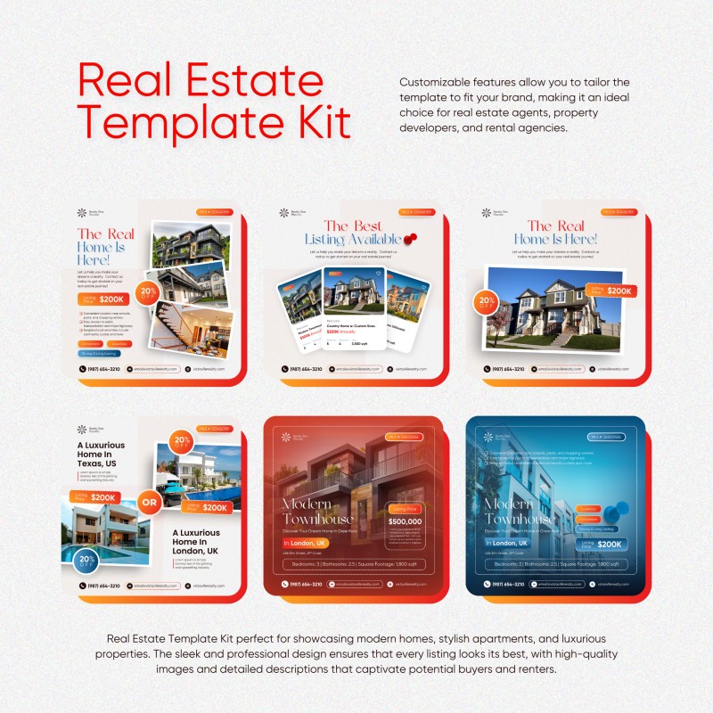 Buy Real Estate Canva Design Templates Kit by Exceptionalways Creative ...