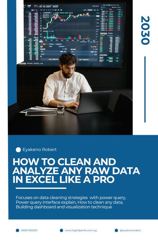 Buy HOW TO CLEAN AND ANALYZE ANY RAW DATA IN EXCEL LIKE A PRO by eyakeno robert on Selar
