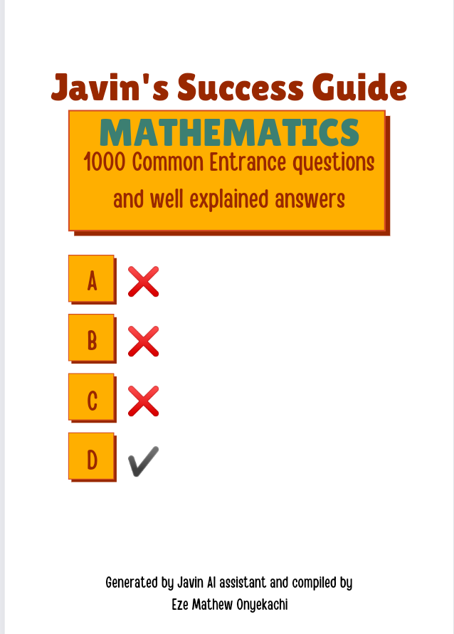 Buy 1000 Common Entrance Mathematics Questions And Well Explained ...