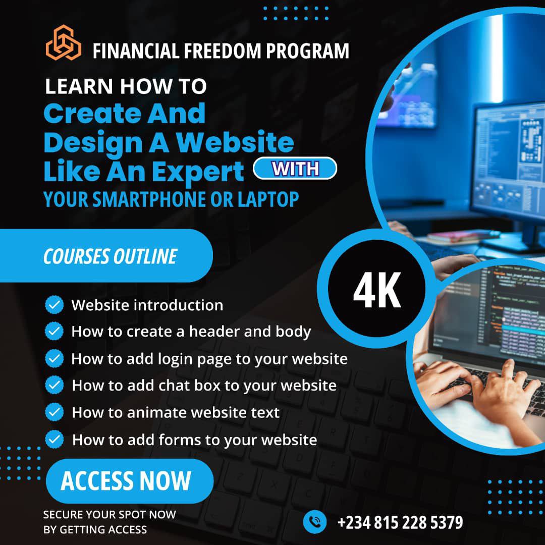 Buy WEBSITE DESIGN COURSE by Ezecheta Christian on Selar