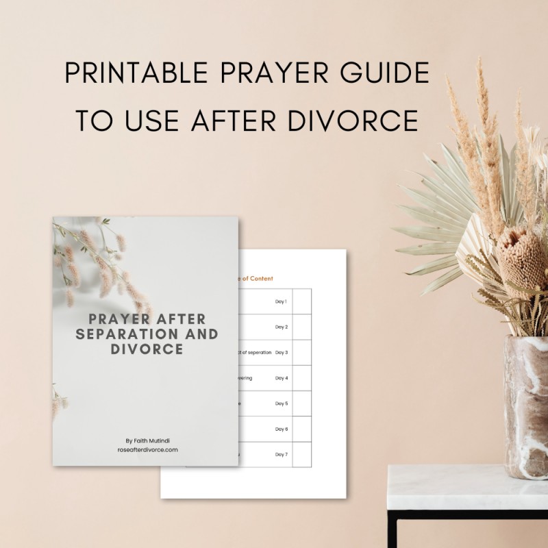 Buy PRINTABLE PRAYER GUIDE AFTER SEPARATION AND DIVORCE by Rose After ...