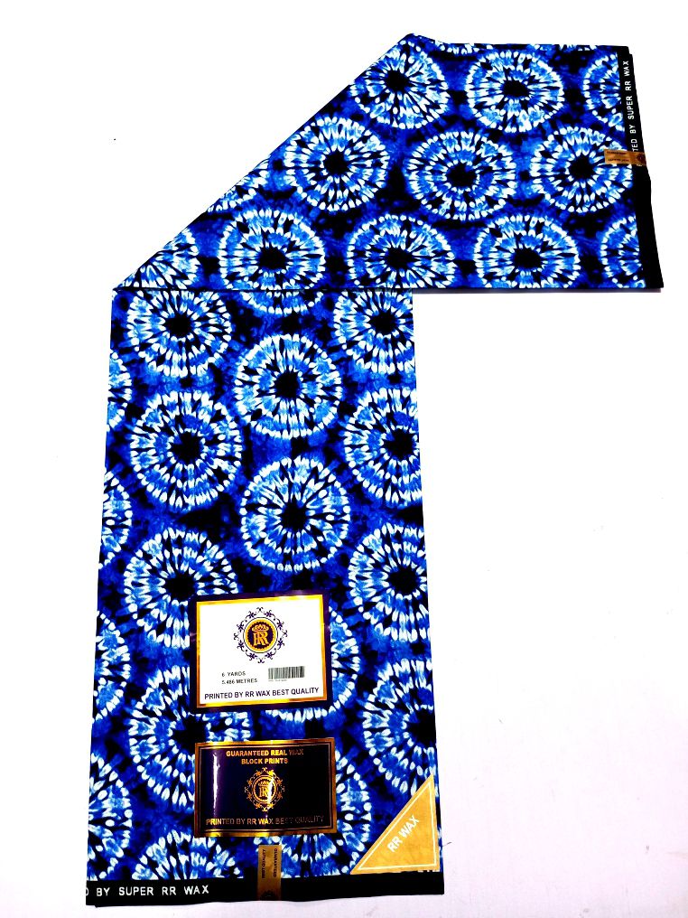 Buy Blue Adire Ankara Print by Fashistry Prints on Selar