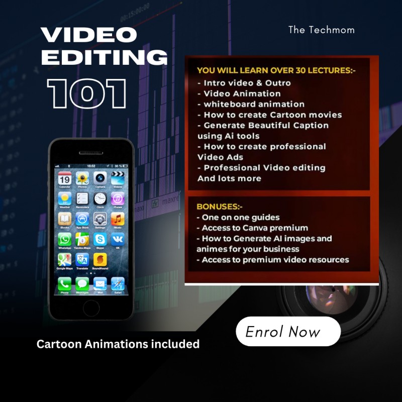 Buy VIDEO EDITING/CARTOON ANIMATION for Beginners by Favour Okeke on Selar