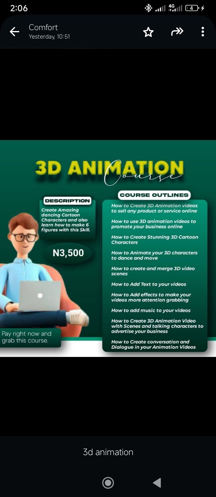 Buy 3D ANIMATION COURSE by Fompun Nanman on Selar
