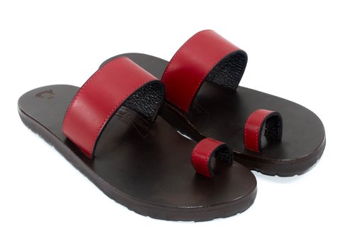 Buy Men's Palm Slippers With Red suede by Footwear Haven on Selar
