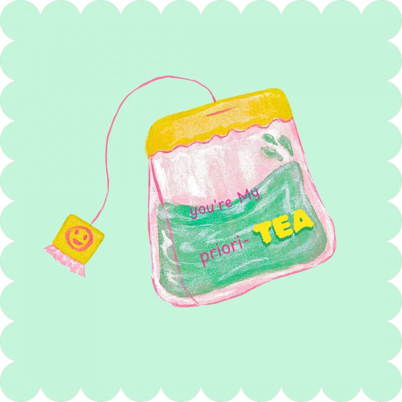 Buy Priori-Tea Greeting Card DIGITAL DOWNLOAD| Double sided, scalloped ...