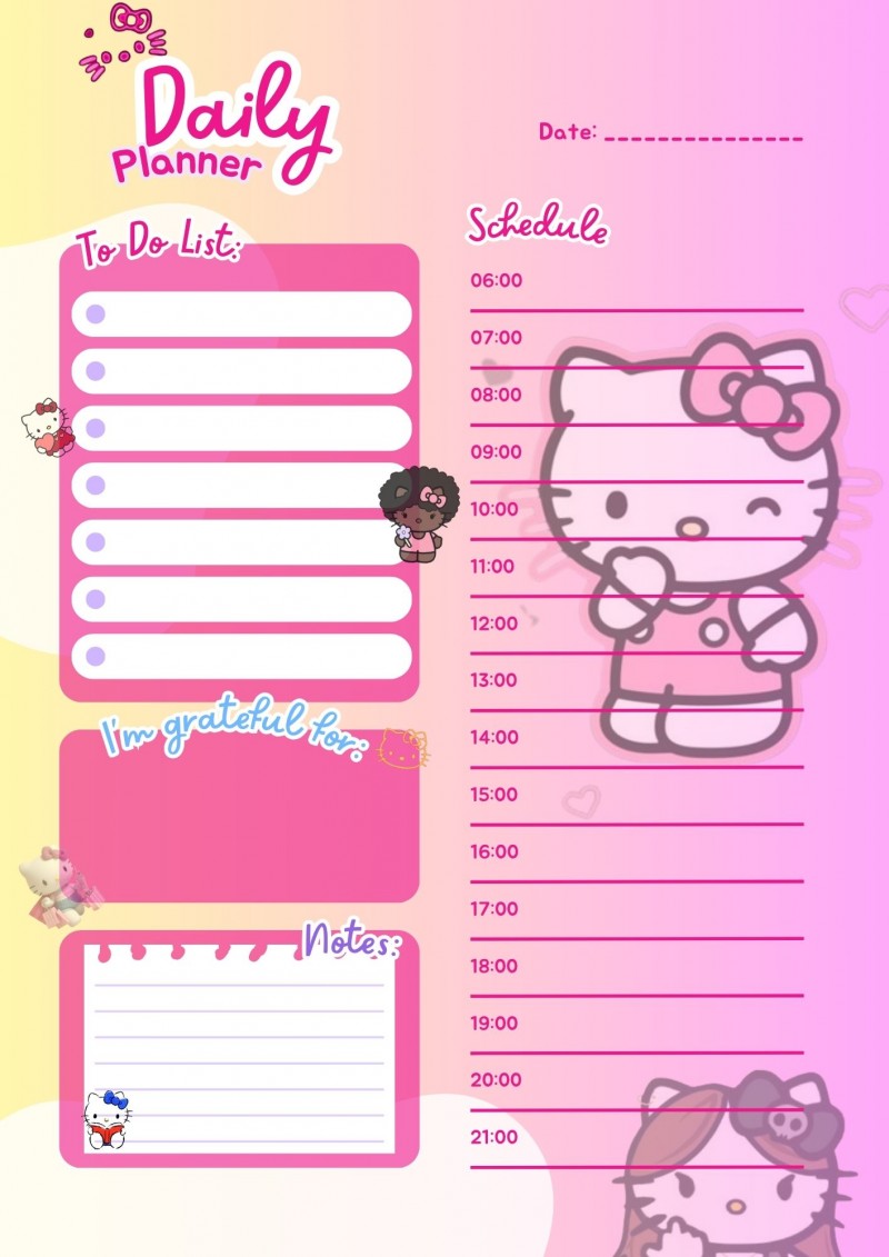 Buy Hello Kitty digital daily planner by G digitals on Selar