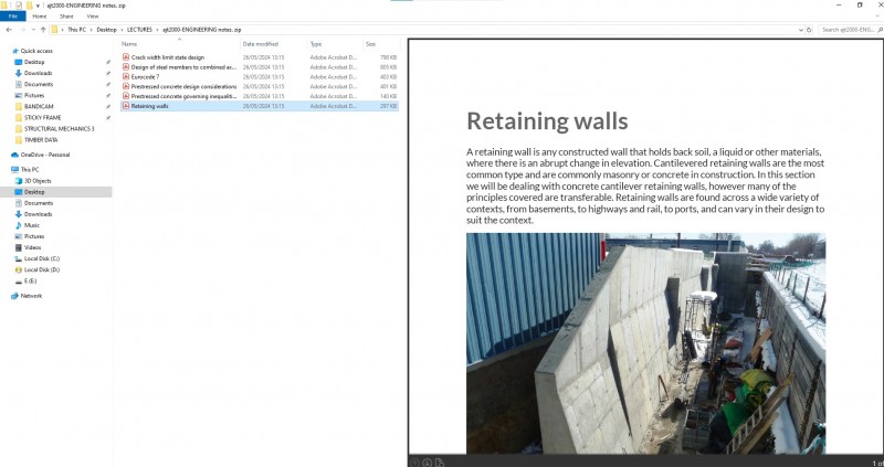 Buy Retaining wall notes to Euro code 7 (Swansea University Engineering ...