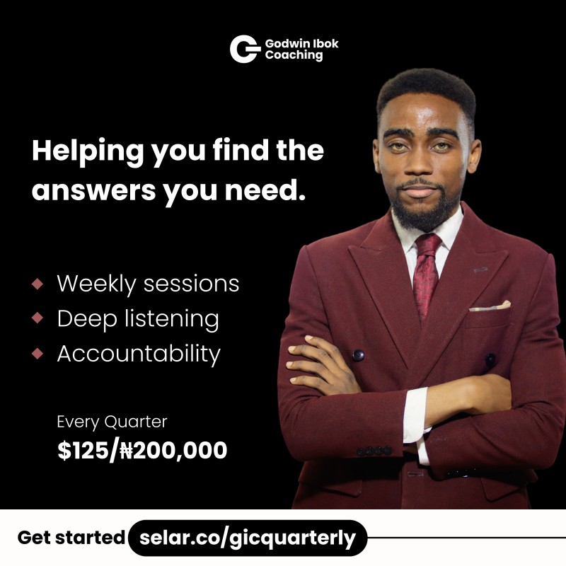 Buy Life Coaching (3 months) by Godwin Ibok Coaching on Selar