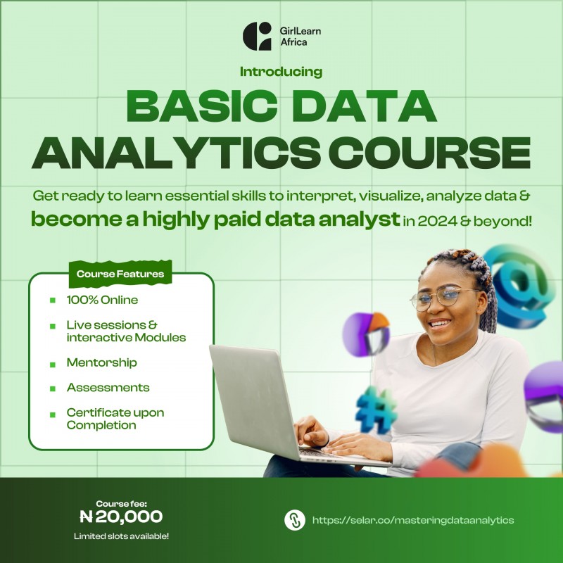 Get Basic data analytics course by GirlLearn Africa on Selar