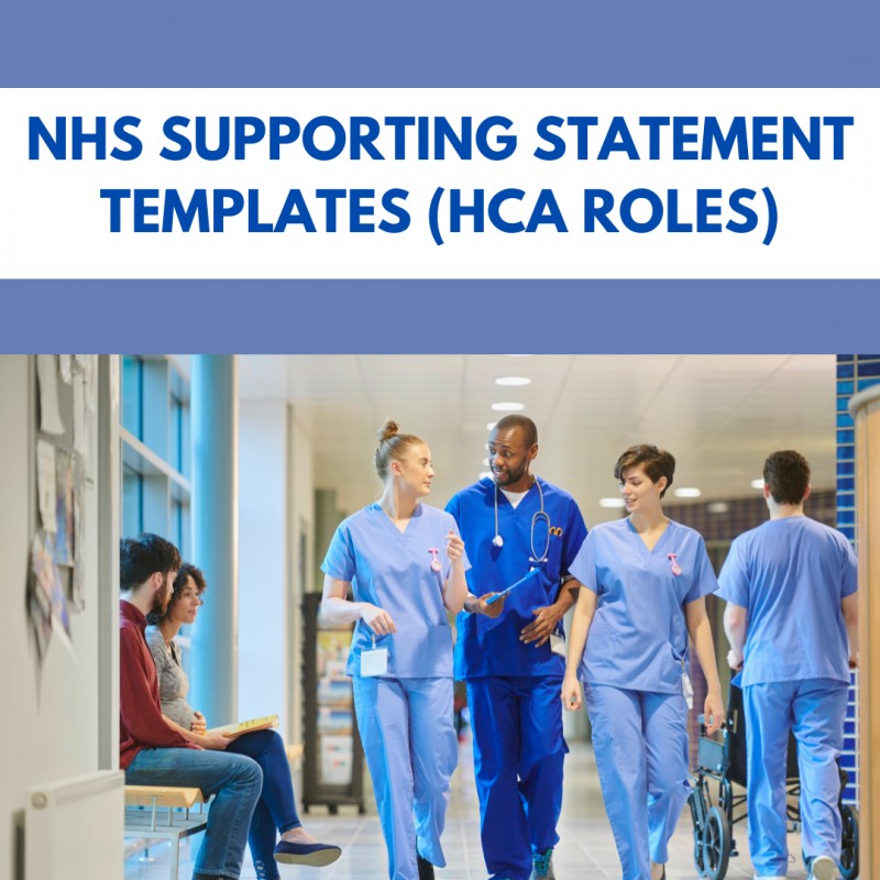 Buy NHS SUPPORTING STATEMENT TEMPLATES (HCA ROLES) by Global ...