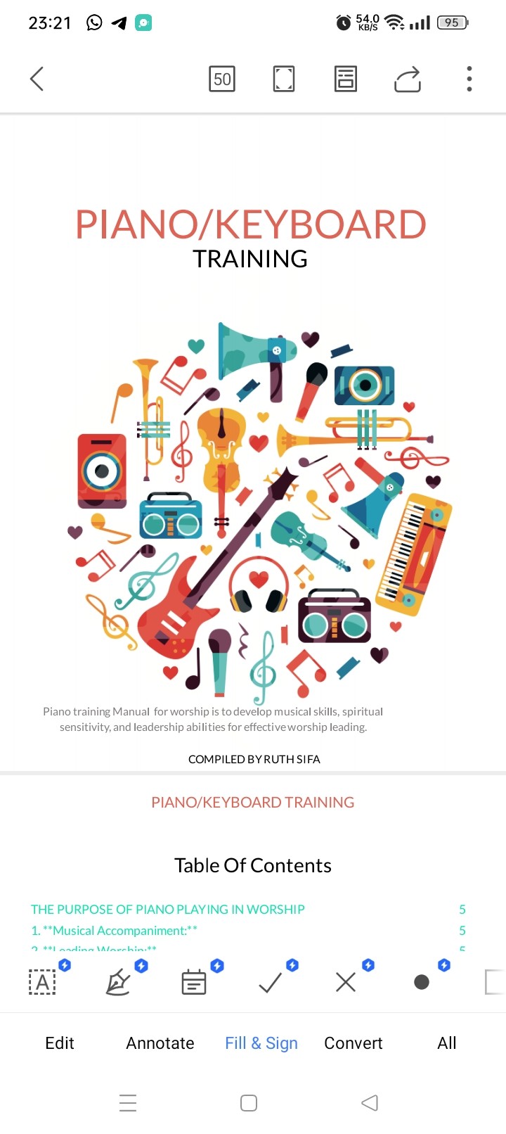 Buy PIANO /KEYBOARD TRAINING by Coach Ruth Sifa on Selar