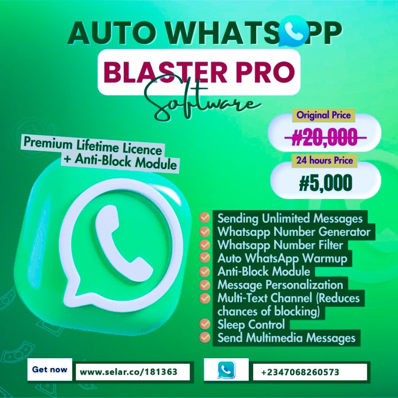 Buy (AI) Auto WhatsApp Blaster Turbo Pro by Go-digit Digital Store on Selar