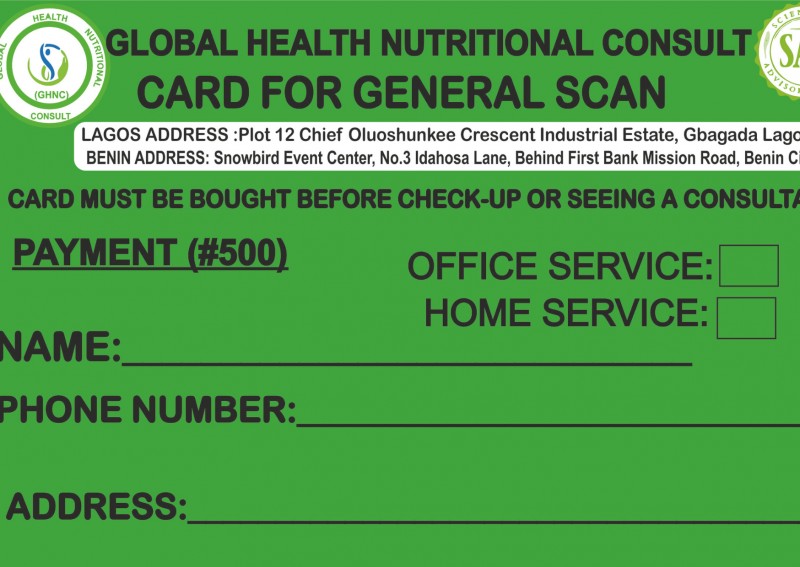 Buy Check-Up Card by Global Health Consult on Selar