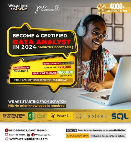 Buy DATA ANALYSIS BOOTCAMP by Grace Ojo on Selar.co