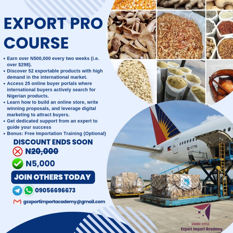 Buy EXPORT PRO COURSE by Grand-Style Export Import Academy on Selar