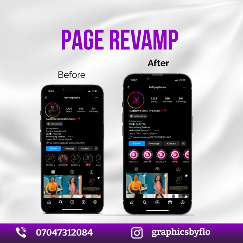 Buy TOTAL PAGE REVAMP PACKAGE by Graphicsbyflo on Selar