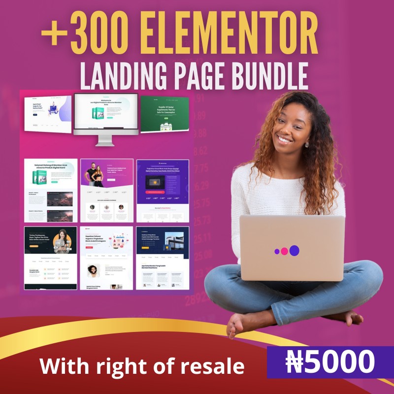 Buy ELEMENTOR LANDING PAGE BUNDLE by Global Startup on Selar