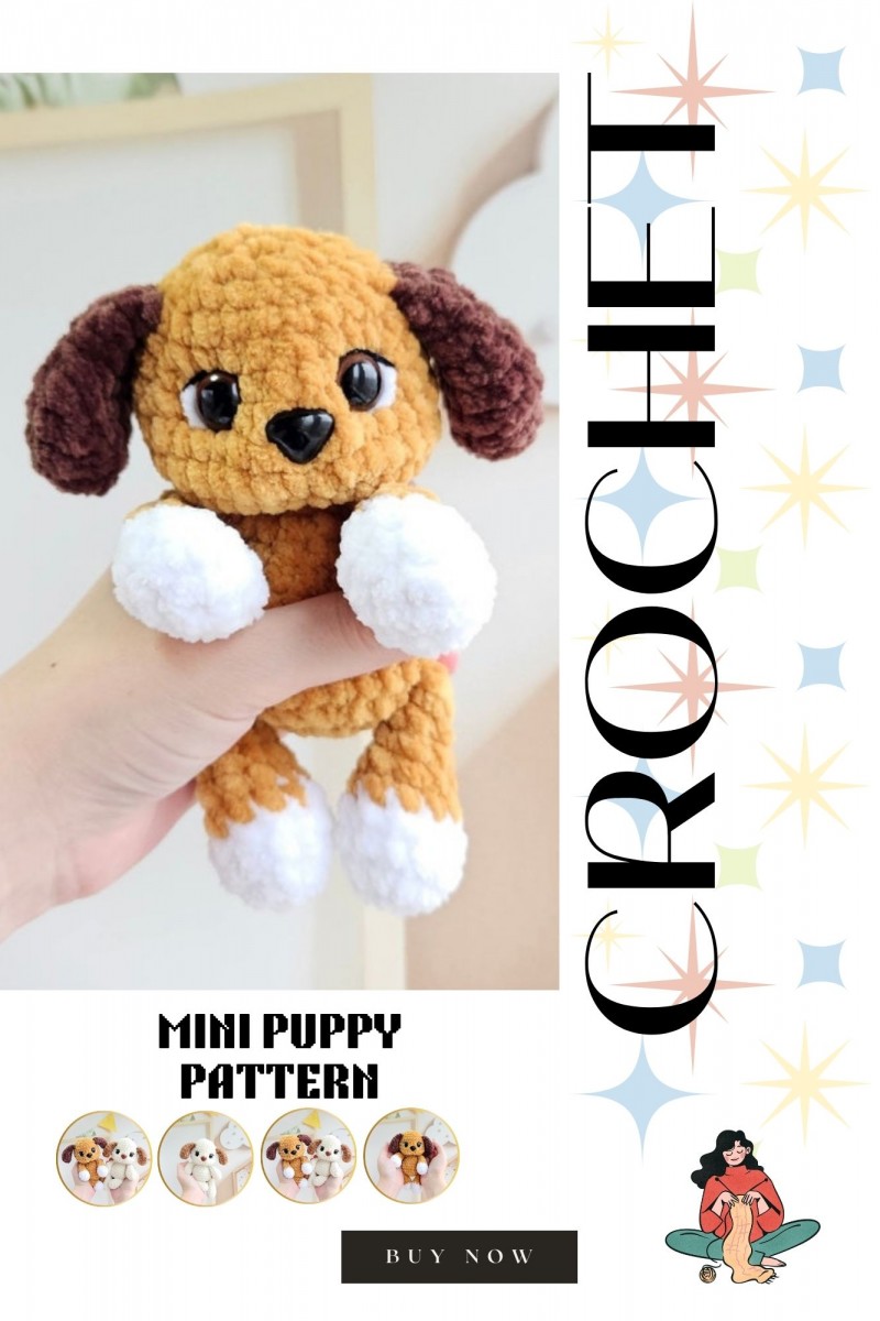 Get Mini Puppy Crochet Pattern – Amigurumi Dog Tutorial PDF in English ...
