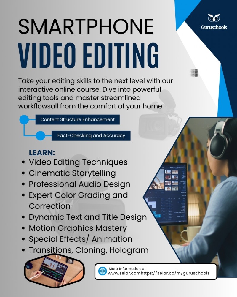 Buy SMARTPHONE VIDEO EDITING COURSE by GuruSchools on Selar