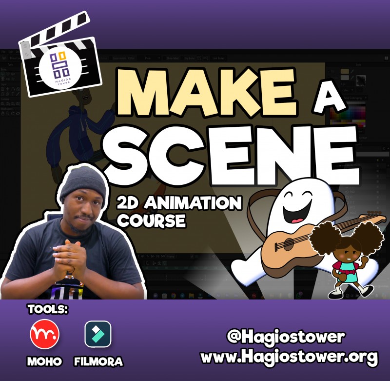 Buy 2D ANIMATION COURSE - MAKE A SCENE by Hagios Tower on Selar